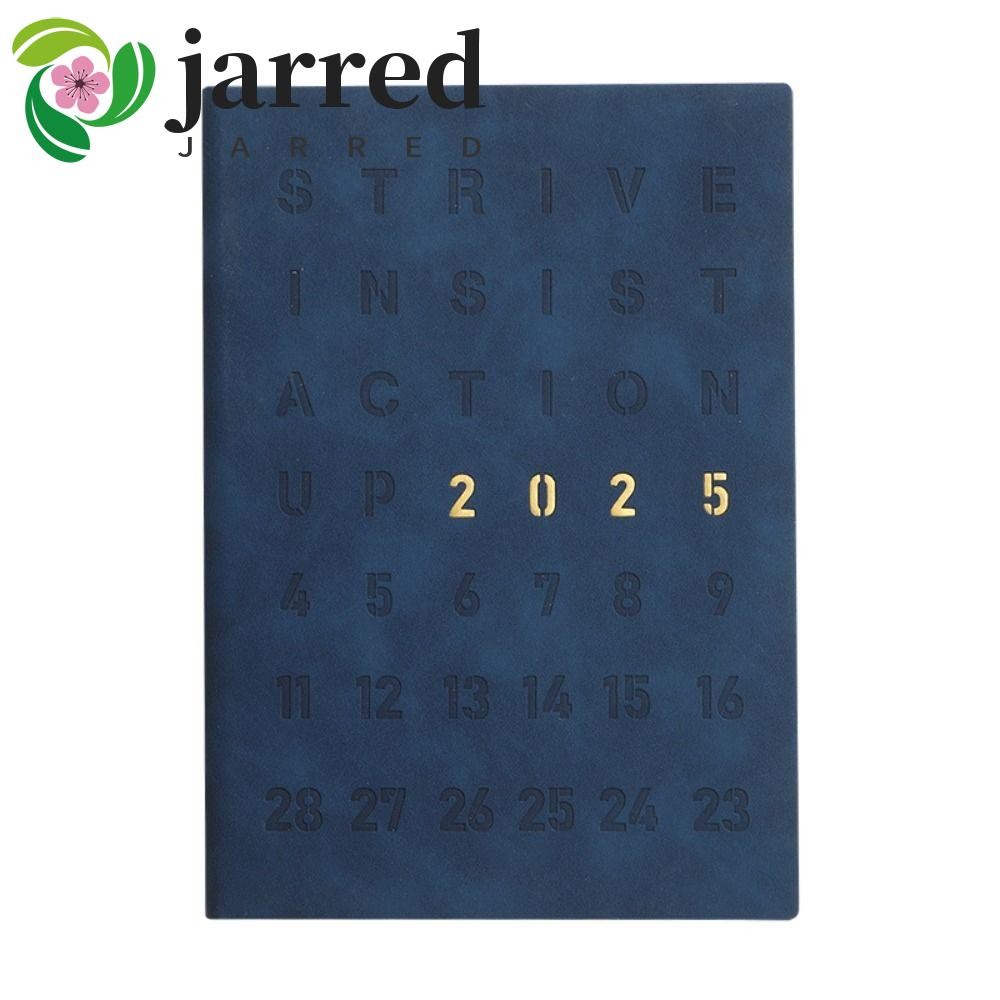 JARRED A5 Agenda Notebook, English 12 Months 2025 Schedule Planner ...