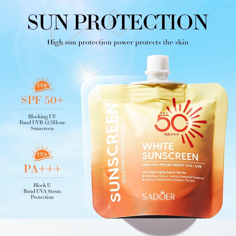 SADOER High Power Sunscreen SPF50 PA+++ UV Isolating Non-greasy ...