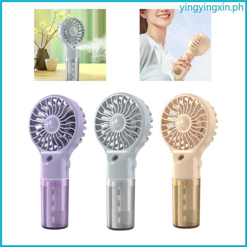 YIN Misting Fan Handheld Fan HandHeld Misting Fan Rechargeable 4 Speed ...