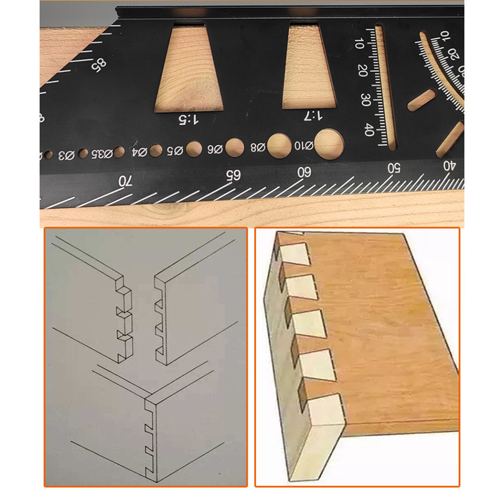 Woodworking Scriber Wood Joints Gauge Dovetail Marking Guide Dovetail Template Q [fangcloudy.ph ...