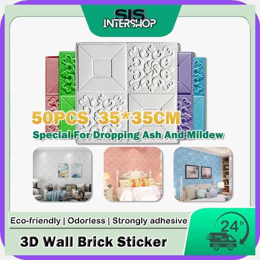 50PCS?eQ)35*35CM]wD;White@RH+wall l+Y+z+SR+dw+decoration free others panels wallpapers wall ...