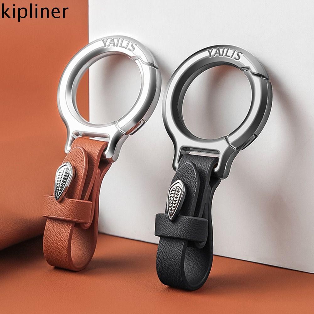 KIPLINER Waist Hanging Keychain, Simple PU Leather Car Key Holder ...