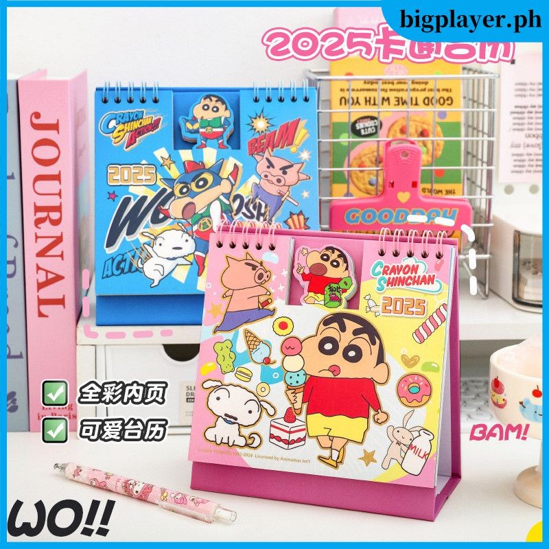 Crayon Shin-chan Desk Calendar Kawaii Cartoon Small Calendar Decoration ...