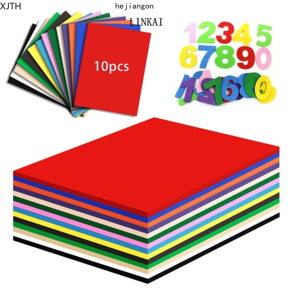 A4 Scallion 10 Color Mix (with Backing Glue/10 Sheets) A4 Sponge Paper ...