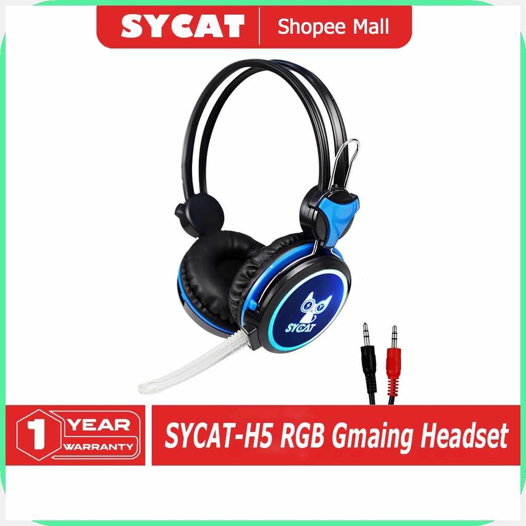 SYCAT-wQ'H5!S]Gaming}Y>Headset)x>RGB)K>headset)Mk>with)Ll>mic)ca>Over ...
