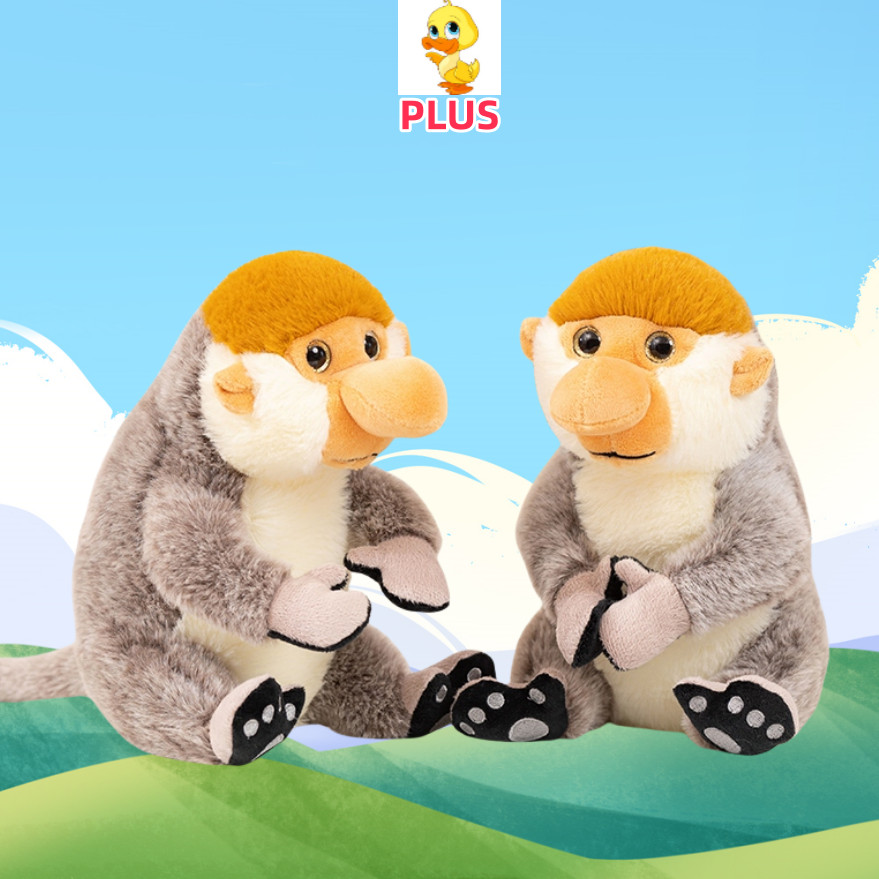 PLUS High Quality Proboscis Monkey Plush Doll Cute Monkey Plush ...