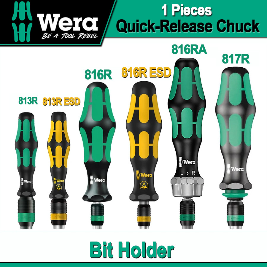 Wera 1Pcs Bitholder screwdriver with Quick-Release Chuck Handle ...
