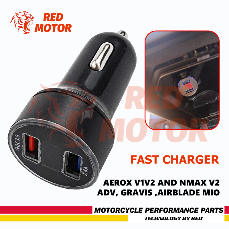 Car Phone Charger 12v Fast Charger for Phone Aerox V1V2 and Nmax V2 Adv ...