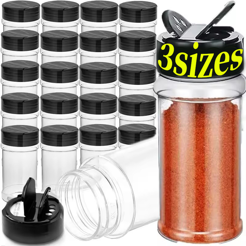 100/200/300ml Double Flip Cover Spice Jar / Salt Pepper Shaker ...