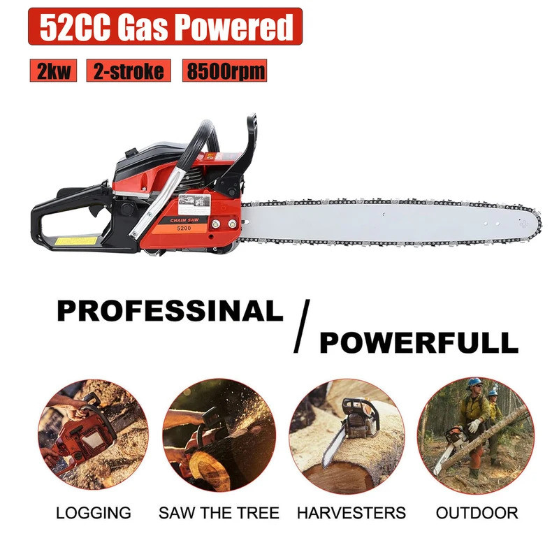 (Ship from USA) Gas Chainsaw Gasoline Powered Chainsaws Chain Saw Gas 2 ...