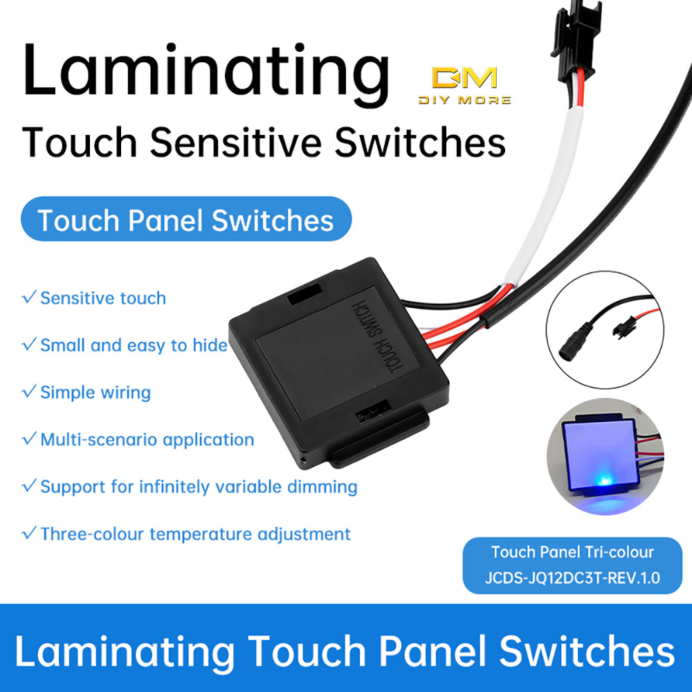 DIYMORE DC 5-12V 3A 36W Intelligent Touch Switch LED Light Dual Color ...