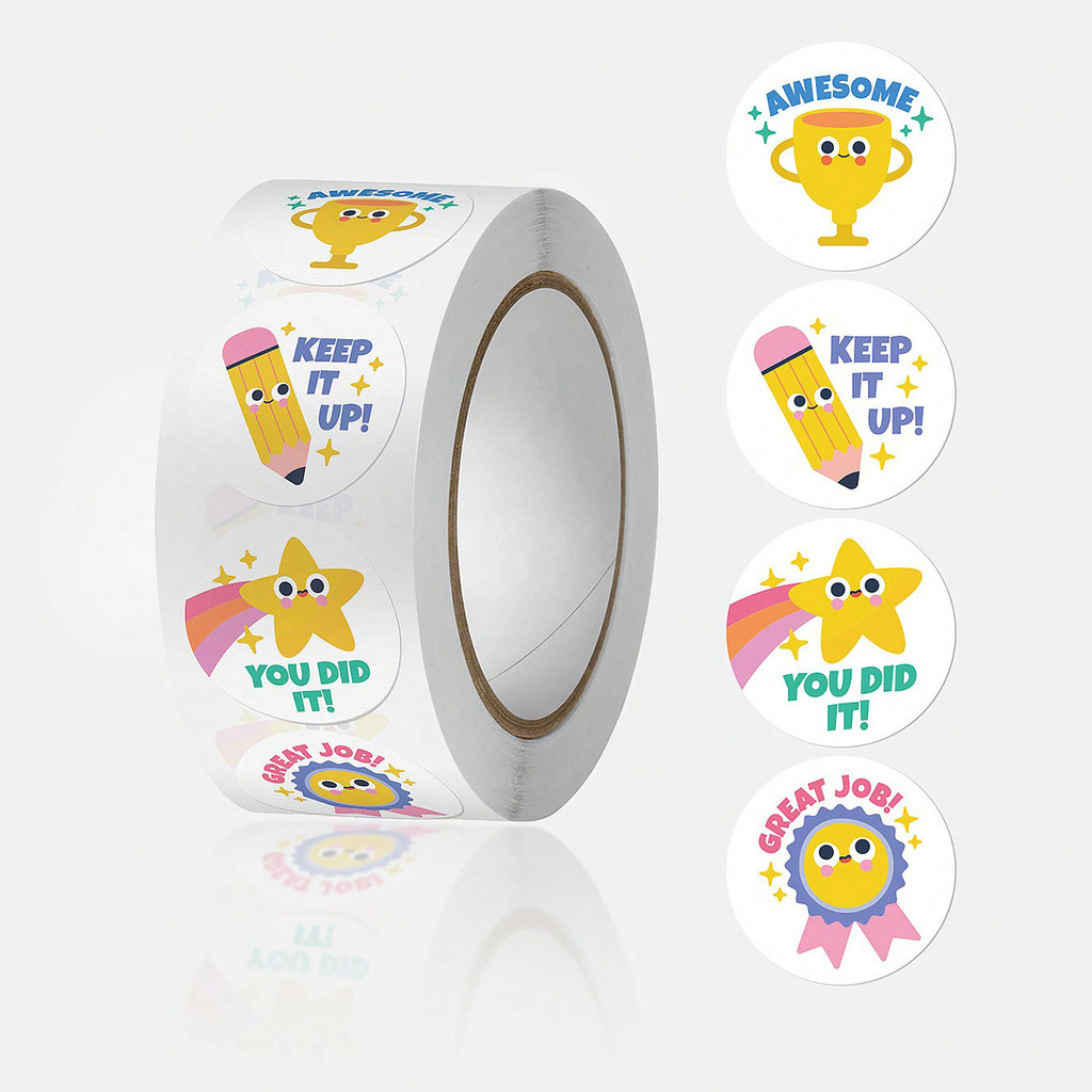 500PCS Student Cartoon Reward Encouragement Stickers Children Stickers ...
