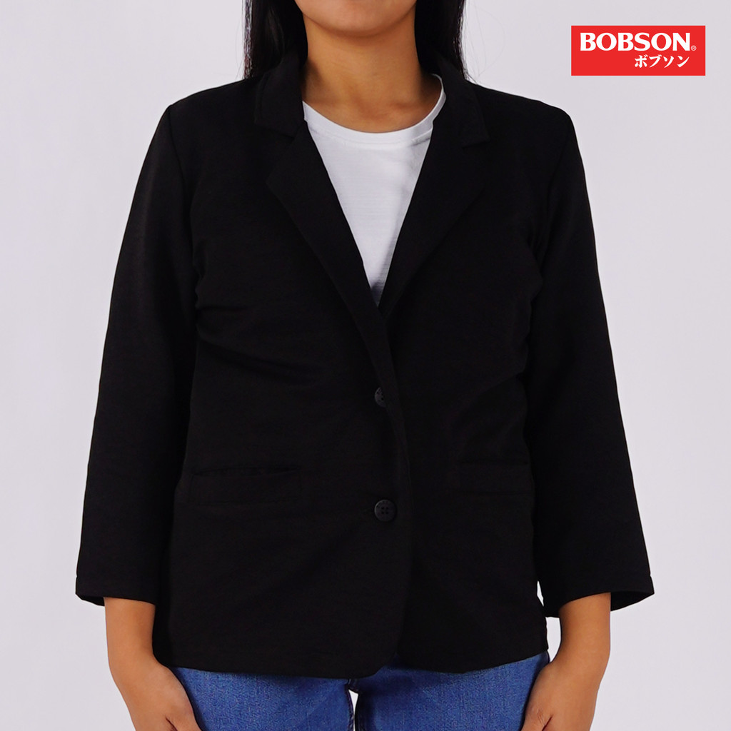 Bobson Japanese Ladies Basic Jacket Regular Fit 158465 (Black) | Shopee Philippines