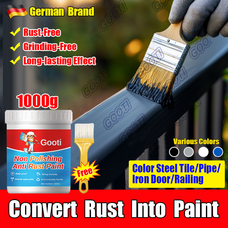 No Need to Polish 2 in 1 Rust Converter Anti Rust Paint for Metal 1000G ...