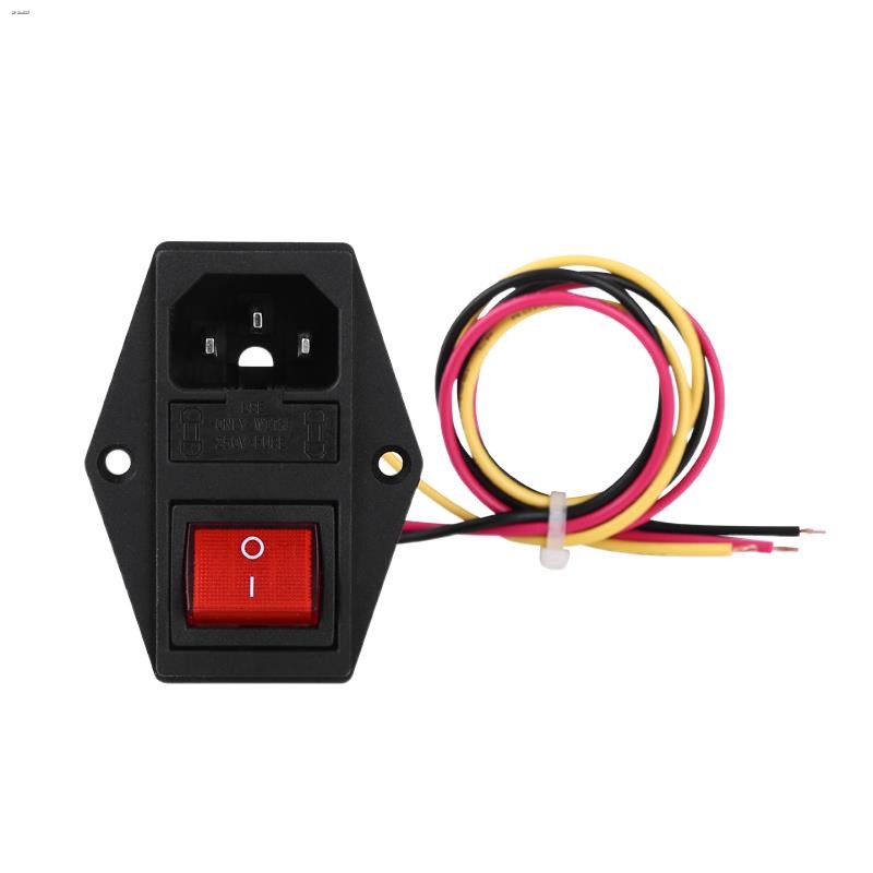 AT AC power socket with line three-in-one chassis male seat with light ...