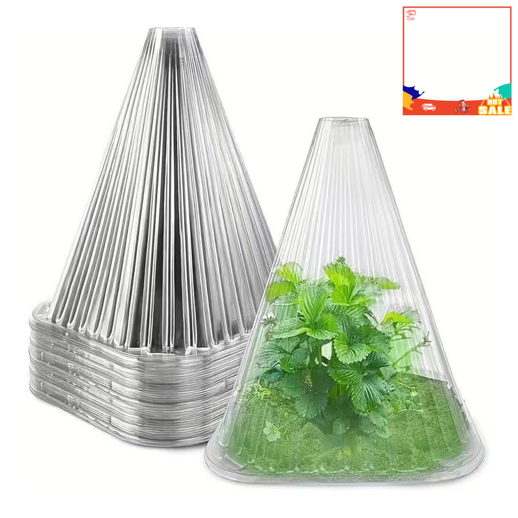 TW-10 Pcs Garden Cloches Reusable Transparent Plant Cover Plant ...