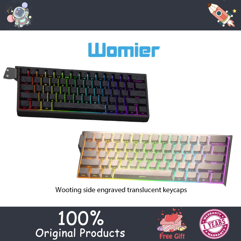 Womier wooting Contour V2 side engraved PBT personalized translucent ...