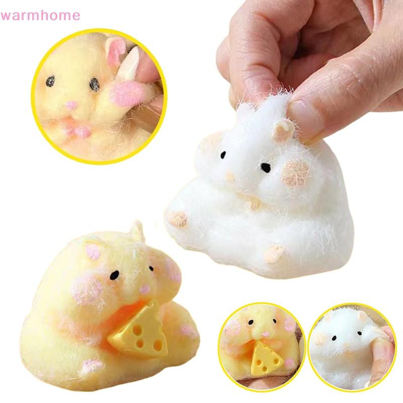 WMPH Cartoon Mouse Cute Hamster Waffles Paws Squeeze Toy Silicone Pinch ...