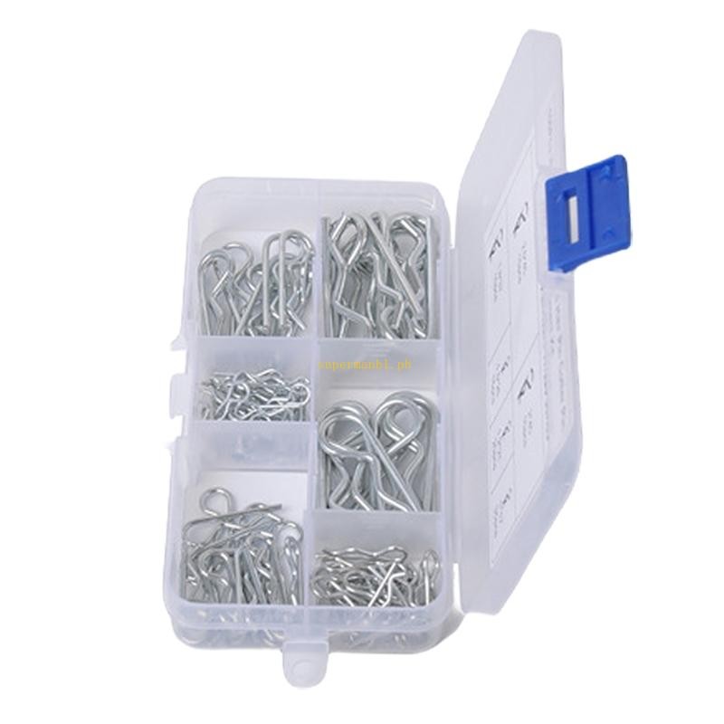 SUP 100Pcs Cotter Pins Assortment Kits Spring Clip Retainer Pins ...