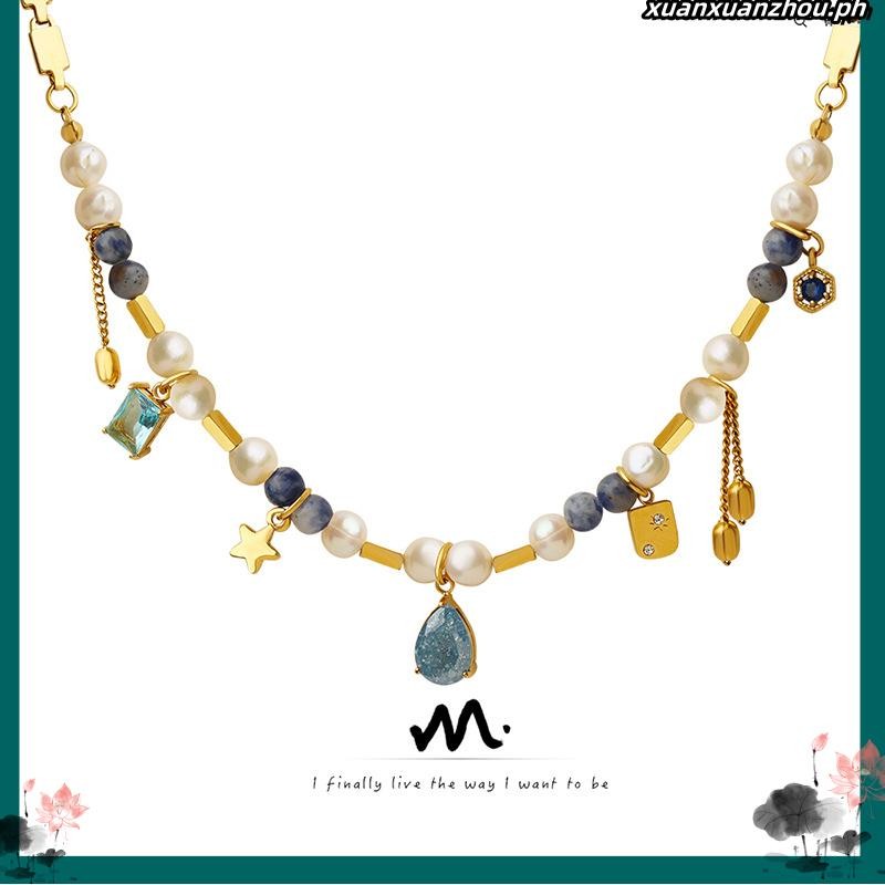 Mix Match Material Natural Stone Freshwater Pearl Titanium Steel ...