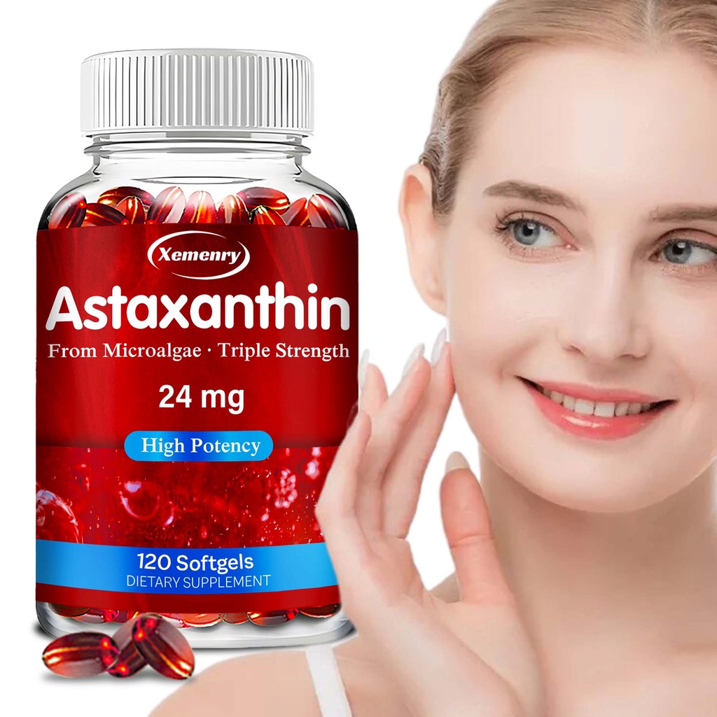 Micro Ingredients Astaxanthin 12 mg, 30/60/120 Softgels, Premium ...