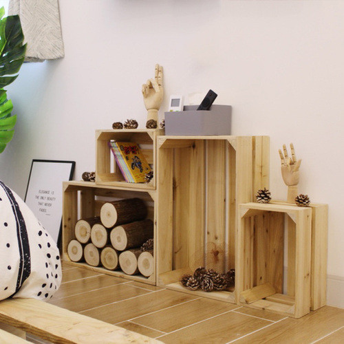 Solid Wood Combination Window Decoration Frame Supermarket Storage Box ...