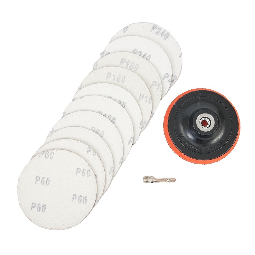 【TWILIGHT】10pcs 4inch Sanding Discs 100mm Hook&Loop Sandpaper with ...
