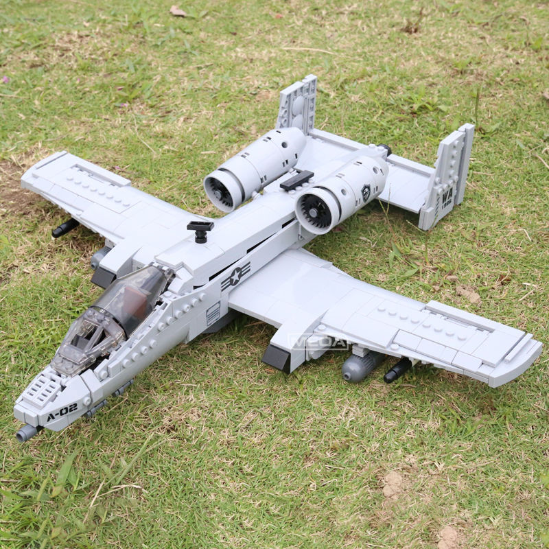 Compatible with Lego Building Blocks Military A10 Warthog Fighter ...