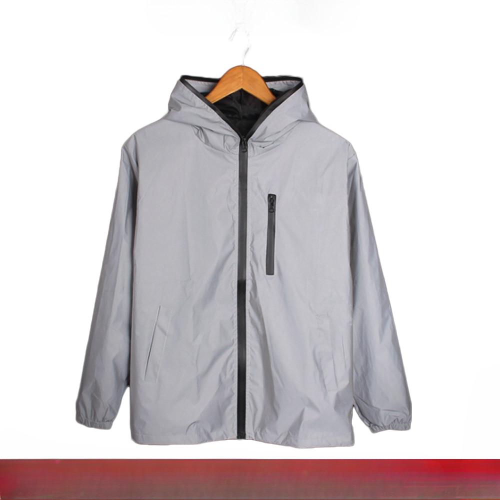Reflective Jacket Windbreaker Motor Cycling Running Night Safety ...