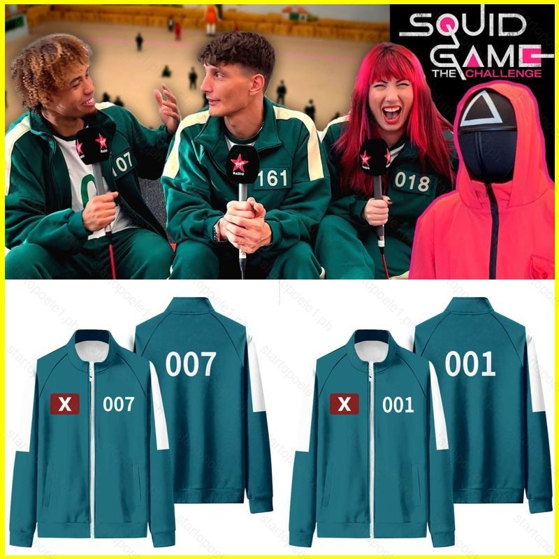 BX Squid Game Season 2 number 001 007 388 show zipper Sweatshirt coat ...
