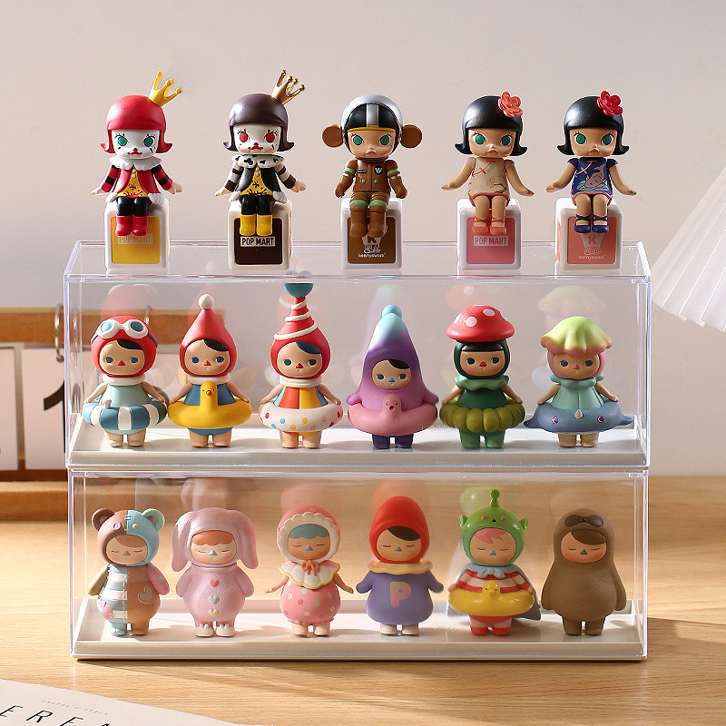 Acrylic Doll Collectible Display Case Transparent Popmart Toy Storage ...