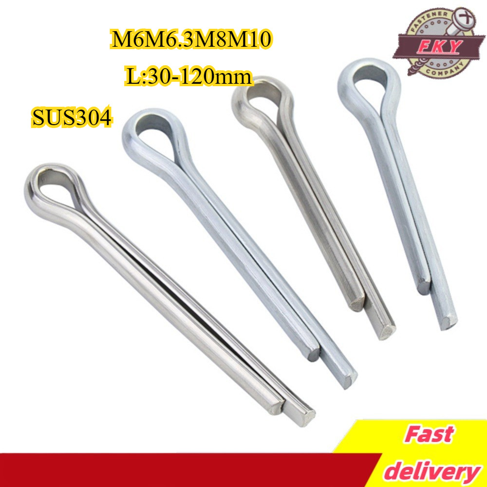 M6/M6.3/M8/M10 Thick Pin SS304 Cotter Pin / GI Split Pin Screw【FKY-1】 | Shopee Philippines