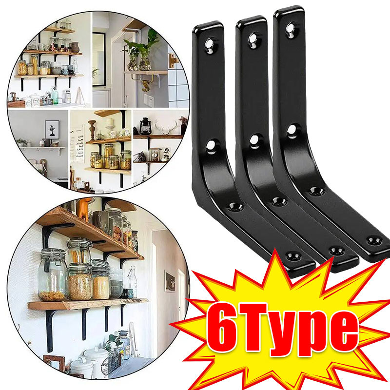 90° L-Shaped Shelf Bracket / Wall Mount Floating Brace Supporter ...