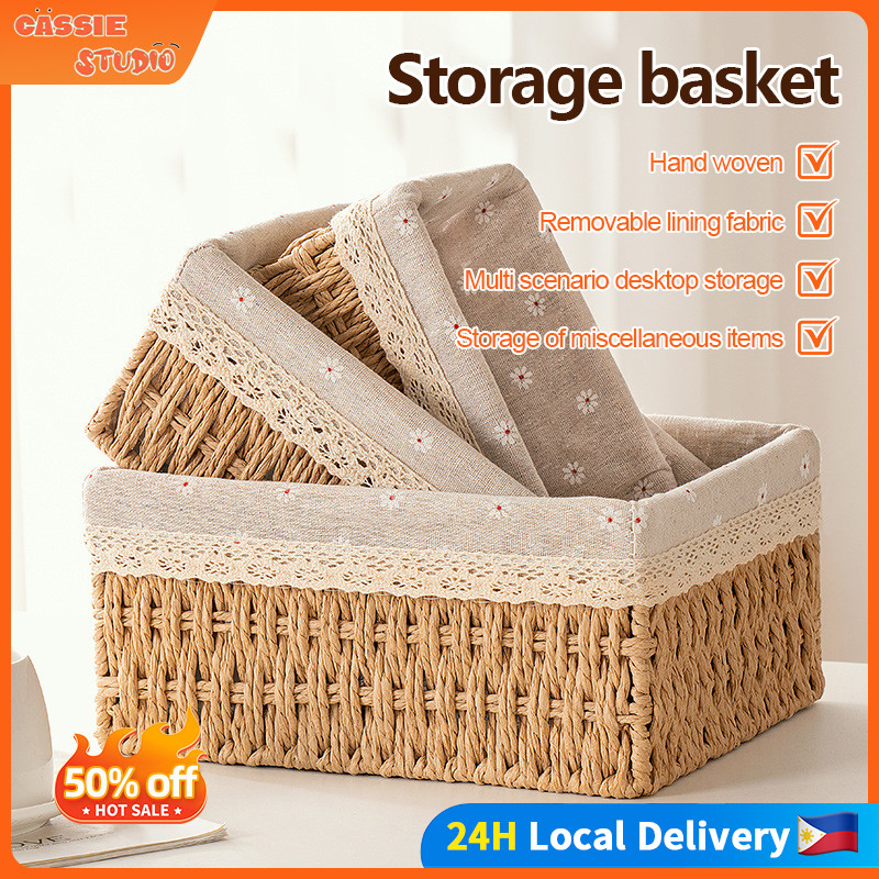 Nordic Rattan Storage Basket Handmade Woven Storage Basket Handmade ...