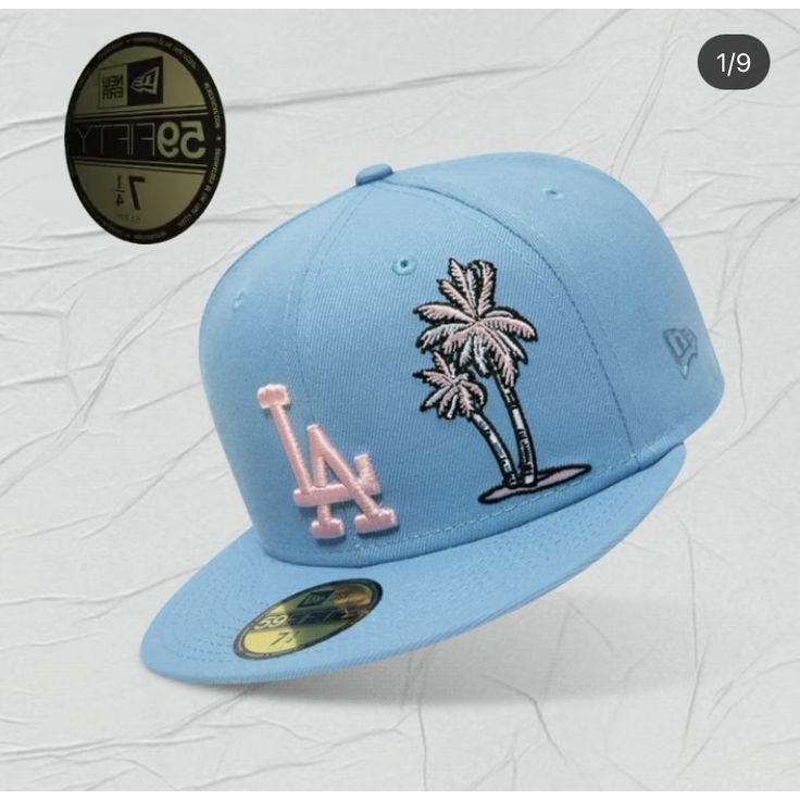 MLB Los Angeles Dodgers Palm Taco Blue 59FIFTY Cap Coconut Tree Logo ...