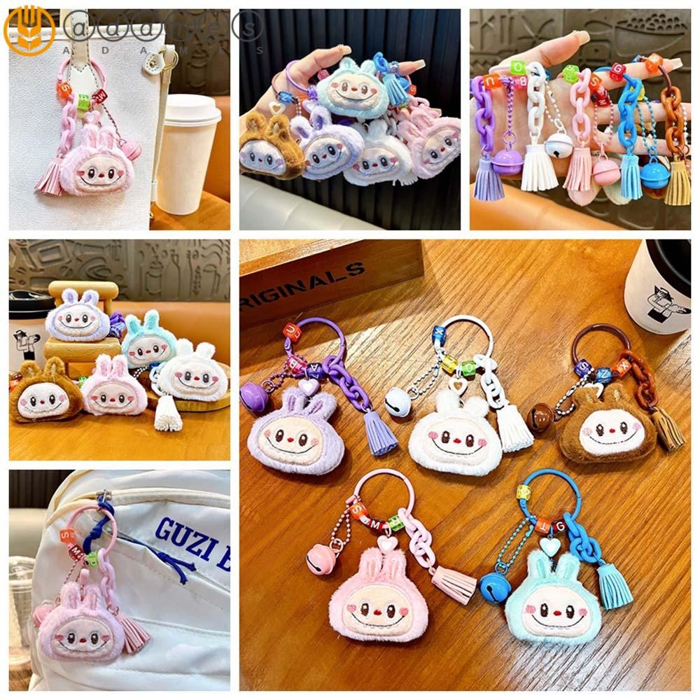 ADAMES Labubu Doll Keychain, Pop Mart Anti-lost Labubu Plush Pendant ...