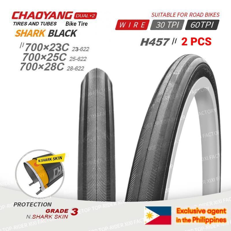 2Pcs CHAOYANG H-457 Bike Tire 700C Mini Shark 700X23C 25C 28C Shark ...