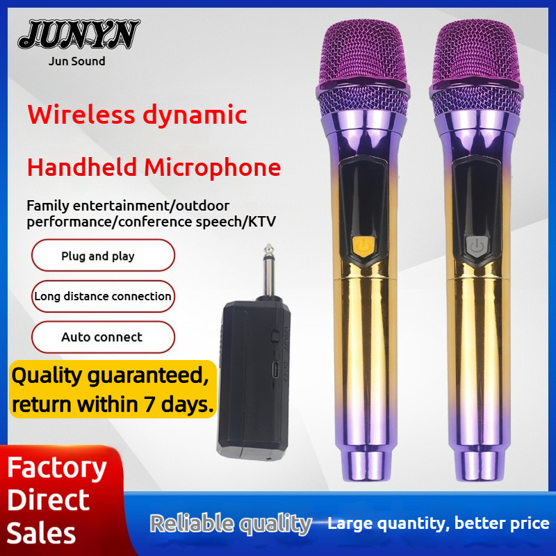 2.4G Dynamic Coil Handheld Wireless Microphone Sound Card Universal ...