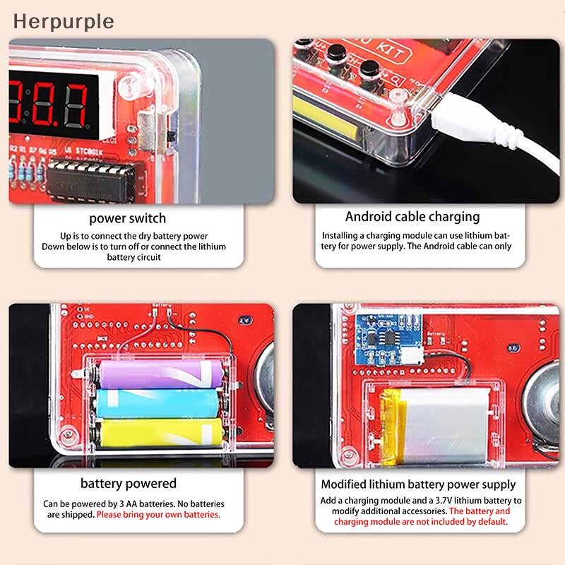 HER DIY Electronic Kit FM Radio Production Adjustable Frequency 150Hz ...