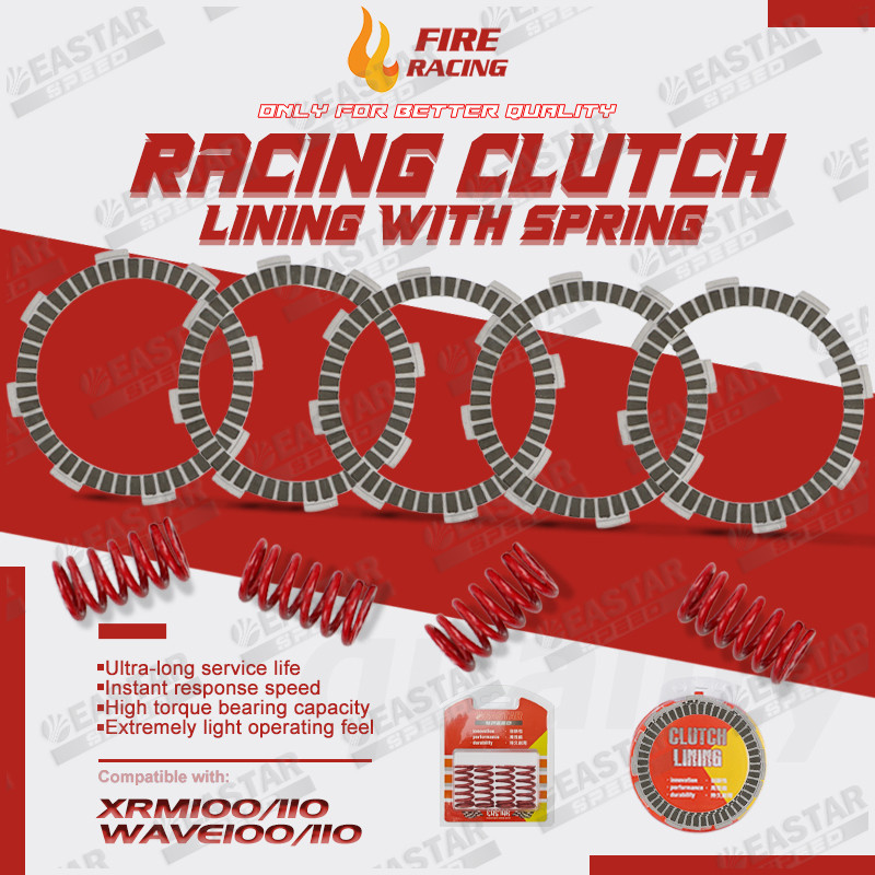 For Wave/Xrm 100/110 Racing Clutch Lining and Spring Motor Part ...