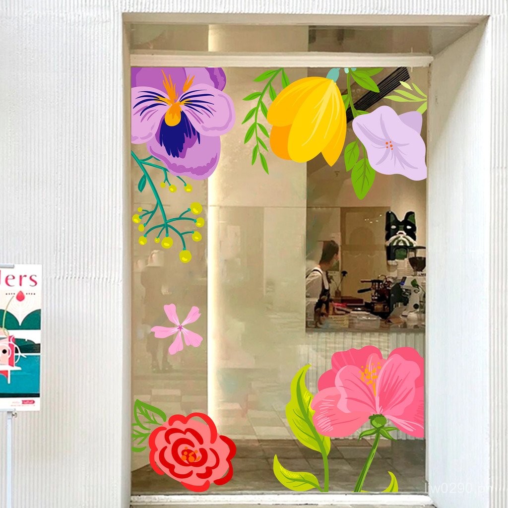 Decorative Stickers Small Flowers Internet Celebrity Shop Flower Shop ...