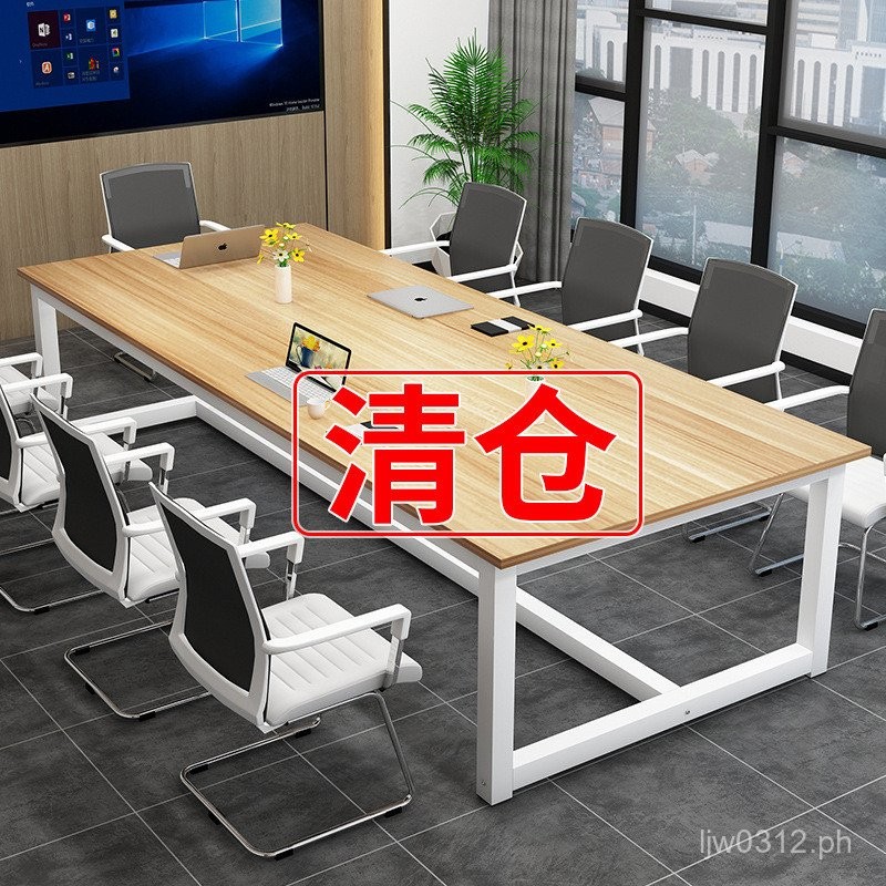 Office Desk Combination Long Table Simple Workbench Desk Chair Long ...