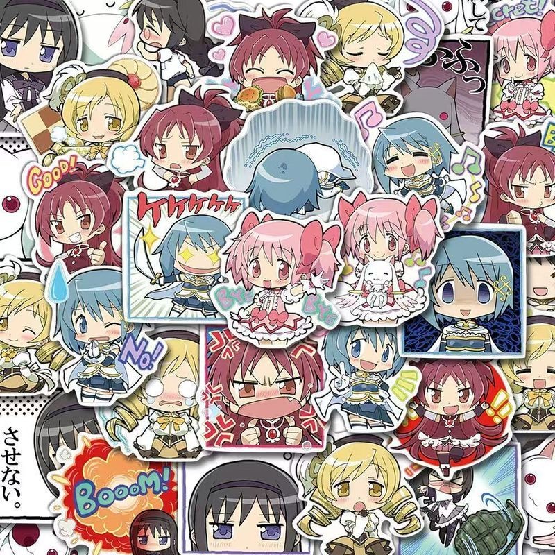 48Pieces Puella Magi Madoka Magica Anime Stickers for Kid Toy DIY ...