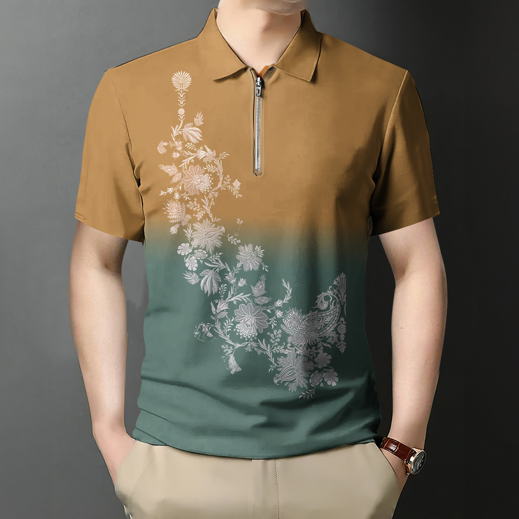 2025 Philippine Ethnic Style Men's Short-sleeved Polo Shirt Retro ...