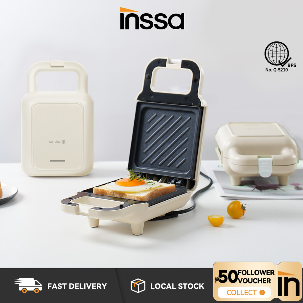 INSSA x Simplus Sandwich Maker Toaster Breakfast Maker MultiFunctional ...