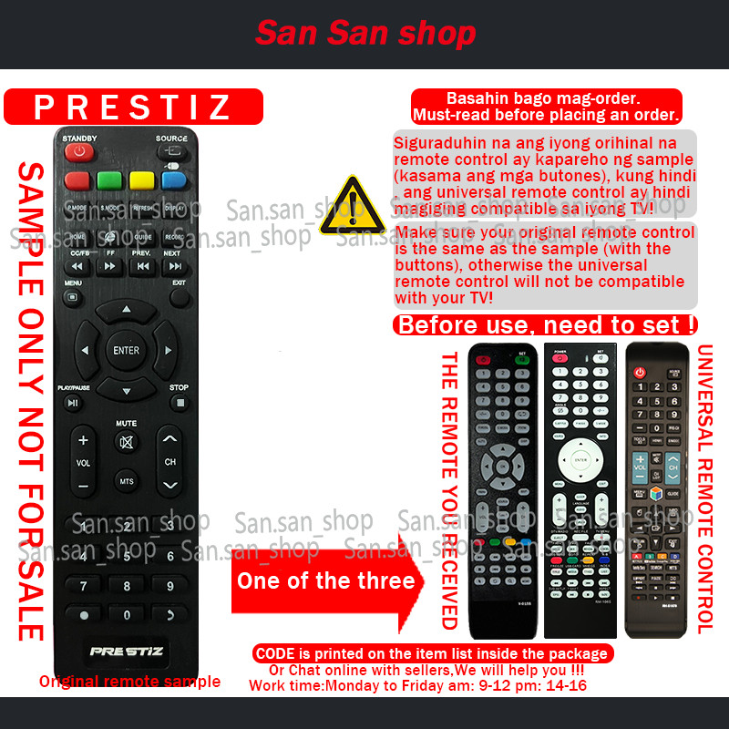 100% Universal remote control for prestiz smart tv curved tv remote ...