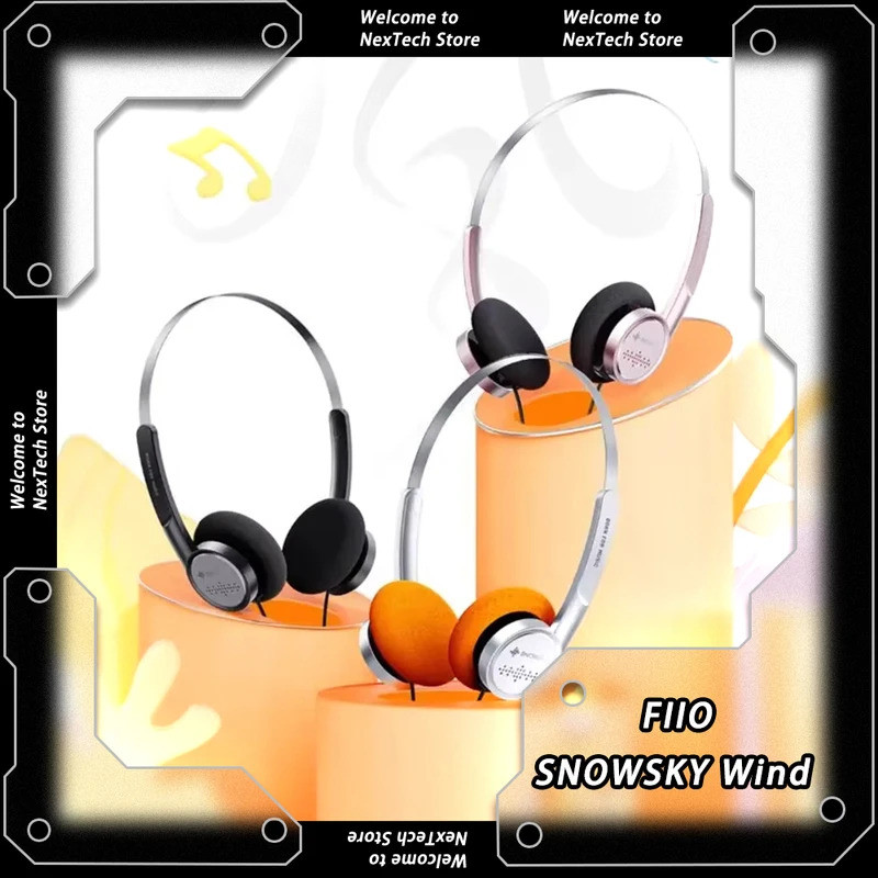FIIO SNOWSKY Wind Retro Wired Headphone 3.5mm Hifi Sound Stereo Gaming Headphone with Microphone ...