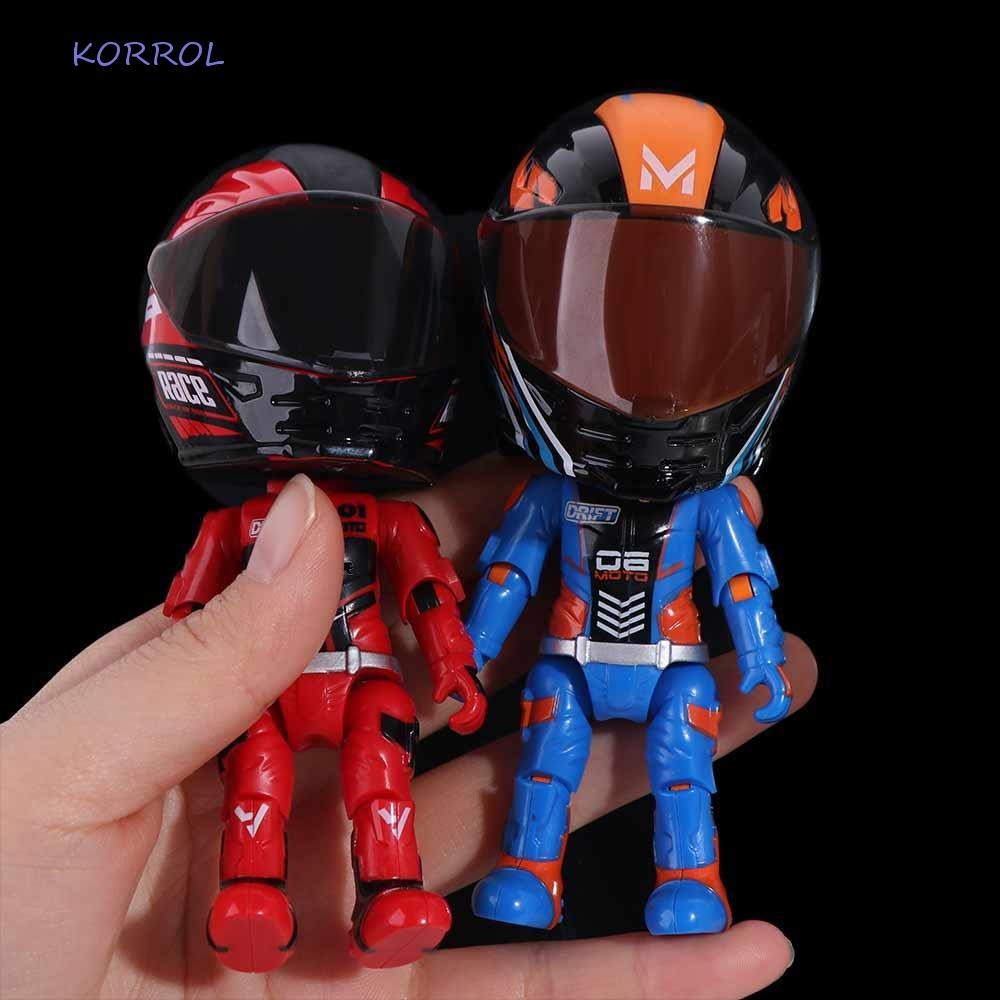 KORROL Simulated Motorcycle Rider Doll, Deformation Helmet Action ...