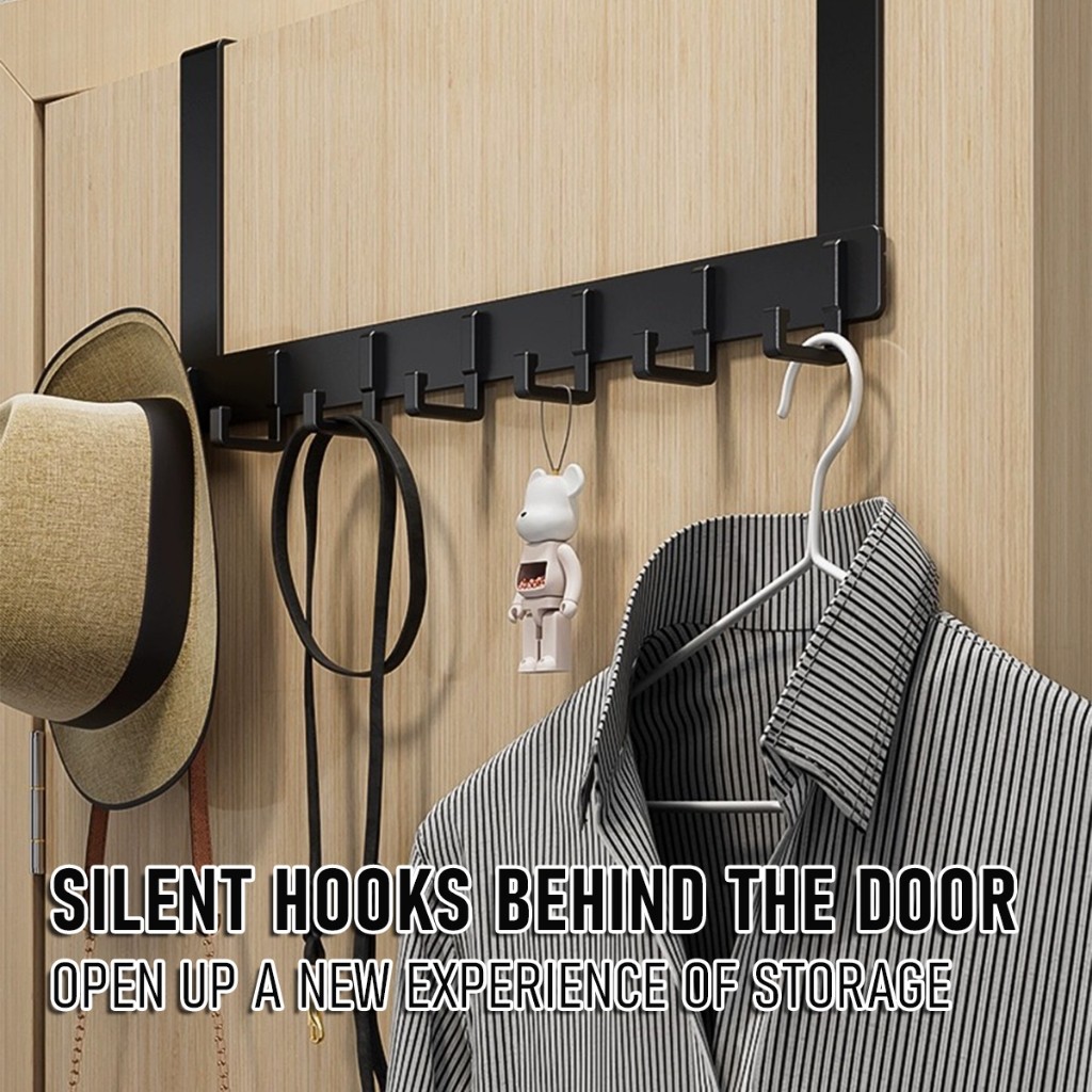 【FOJO】Door Hanger Hook Bedroom Adjustable Aluminum Hook Wall Hook ...
