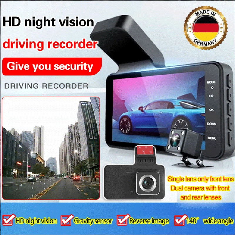 【High-Definition Clarity】High-Definition Night Vision Car Recorder Dual ...